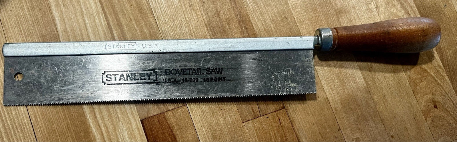 Stanley 15-739 Dovetail Saw 18 Point Fine Tooth Back Saw USA Wood Hand ...